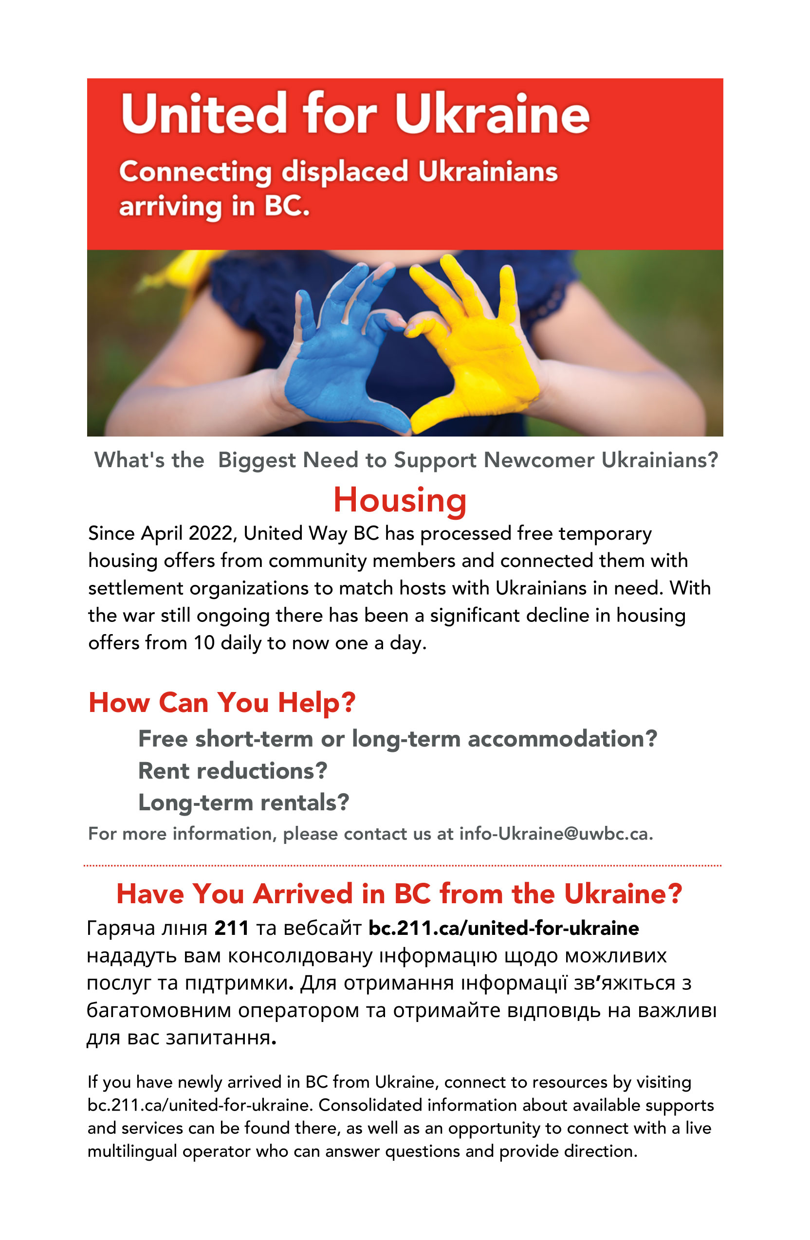 Ukrainian Response – Inter-cultural Association of Greater Victoria