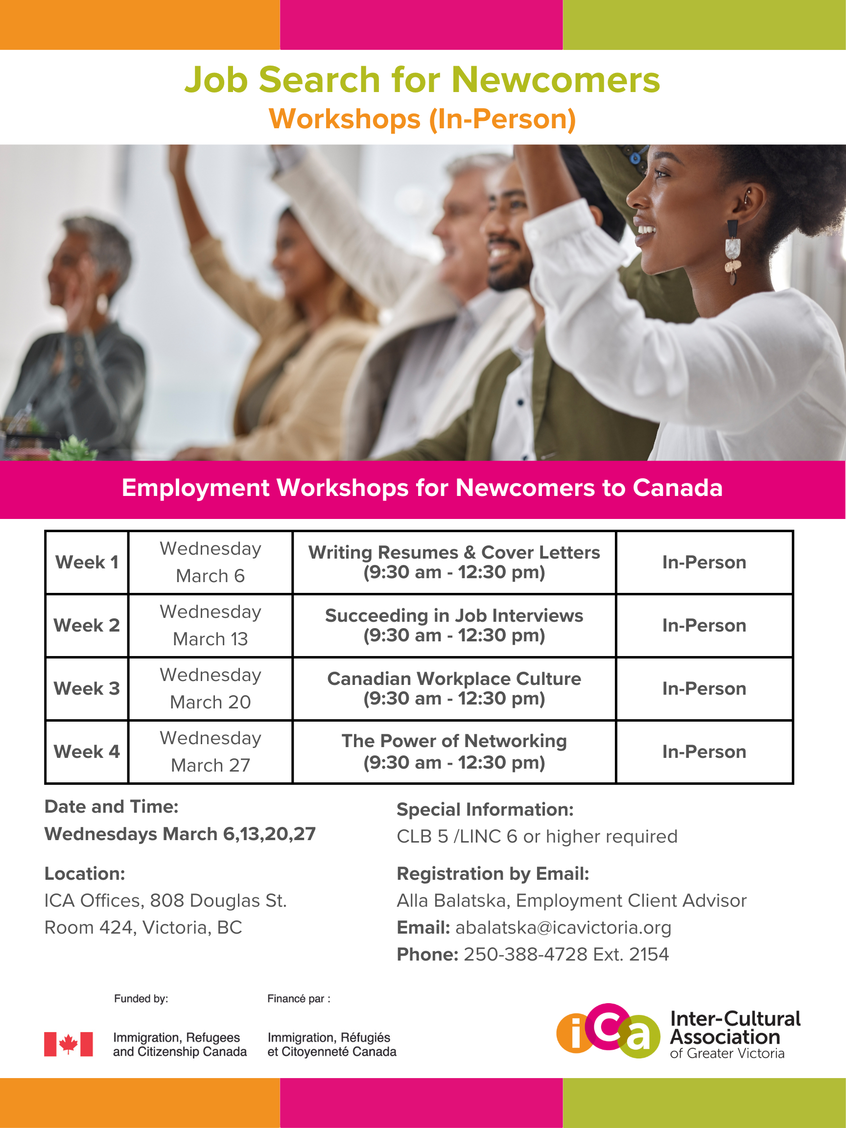 Employment Workshops – Inter-cultural Association of Greater Victoria